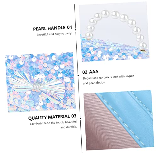 VALICLUD Trendy Sequin Purses for Women Glitter Handbag Chain Women's Crossbody Bag Elegant Bowknot Design Small Size Big Storage for Ladies