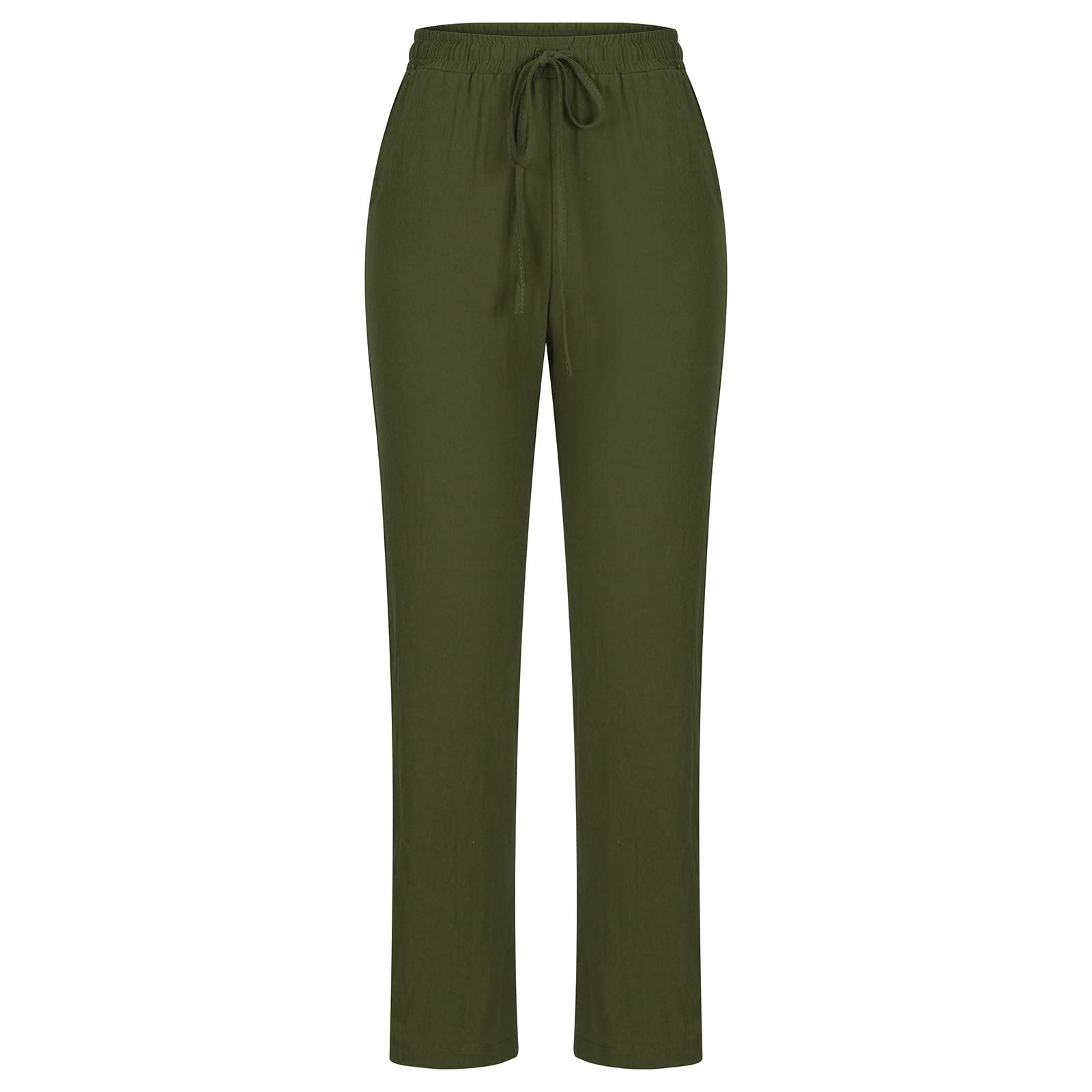 Womens Summer Pants Sweatpants Pants Summer 2023 Casual Loose Drawstring Elastic High Waist Comfy Trousers Straight Leg Long Lounge Pant