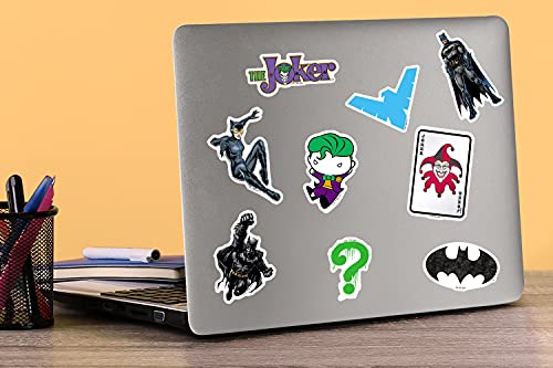 Batman Sticker Pack Die Cut Vinyl Large Deluxe Stickers Variety Pack - Laptop, Water Bottle, Scrapbooking, Tablet, Skateboard, Indoor/Outdoor - Set of 50