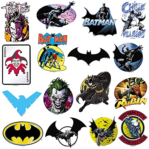 Batman Sticker Pack Die Cut Vinyl Large Deluxe Stickers Variety Pack - Laptop, Water Bottle, Scrapbooking, Tablet, Skateboard, Indoor/Outdoor - Set of 50