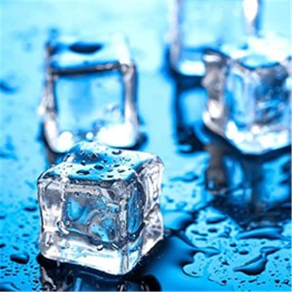 DomeStar Clear Fake Ice Cubes, 20 PCS 1.0" Plastic Ice Cubes Acrylic Clear Ice Rock Diamond Crystals Square Fake Ice Cubes Display for Summer Home Decoration Wedding Centerpiece Vase Fillers