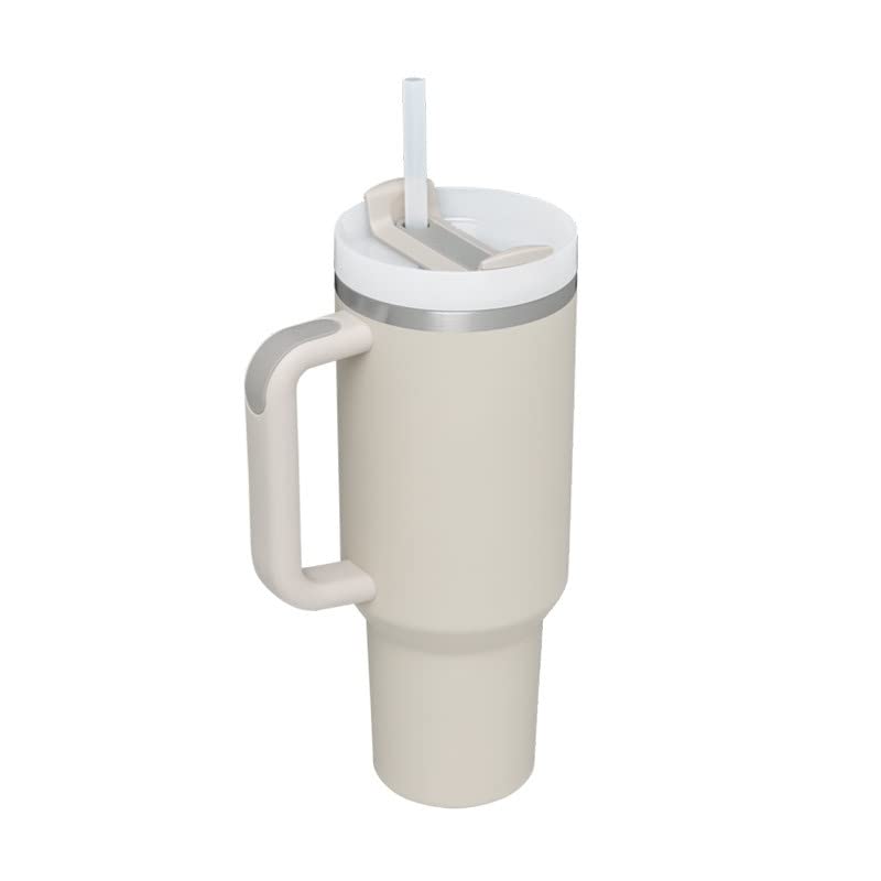 Soview Tumbler With Handle 40 oz and Straw Lid,304 Stainless Steel Water Bottle, Travel Mug Insulated Tumblers Iced for Tea Coffee Gift, large capacity car cup with straw