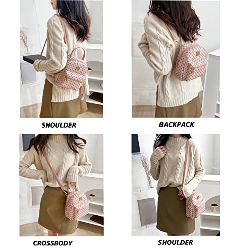 Votachin Fashion Mini Backpack Women's Shoulder Bag Convertible Crossbody handbag purse Small Backpack Cute Ladies Bag(White)