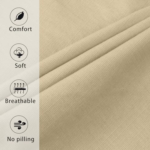 NANAMEEI Mens Linen Pants Mens Summer Pants Mens Slim Fit Pants Mens Linen Loose Pants Beige XL