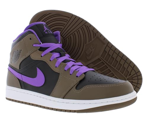 Nike Men's Air Jordan 1 Mid Sneaker, Palomino Wild White Berry, 11.5