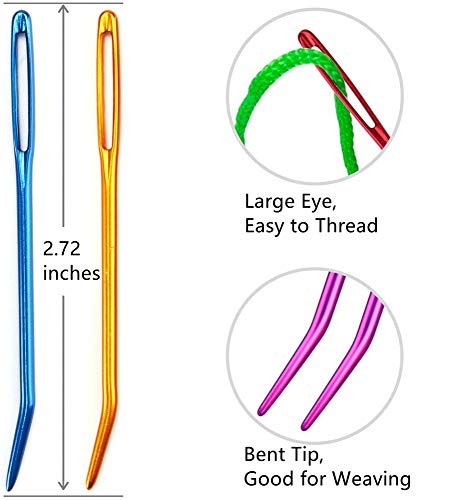 24pcs Yarn Needle Tapestry Needles,Darning Needle Yarn Needles,Big Eye Blunt Knitting Needles with Stitch Markers for Knitting Crocheting