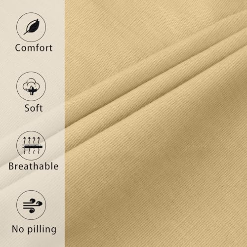 NANAMEEI Linen Beach Pants Men Cotton Pants for Men Casual Pants for Men Beach Trousers for Men Khaki 2XL