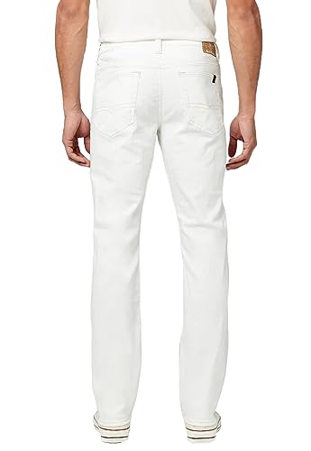 Buffalo David Bitton Men's Straight Six Fashion Jean, Pure White, 33W x 34L