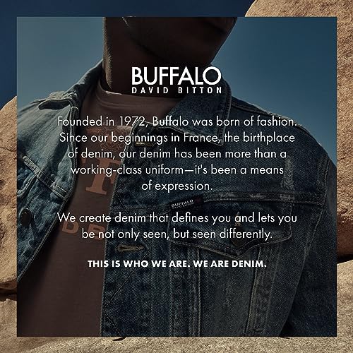 Buffalo David Bitton Men's Straight Six Fashion Jean, Pure White, 33W x 34L