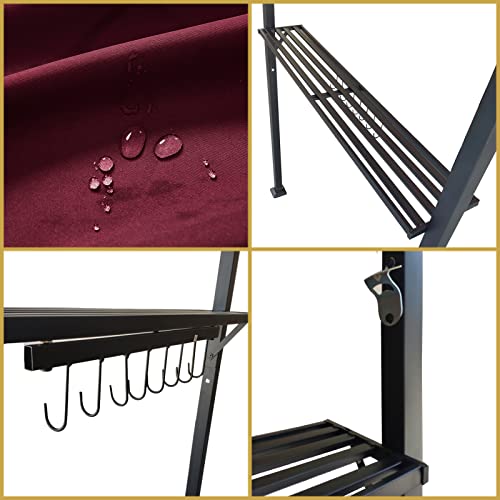 8x5 Ft Gazebo Outdoor Barbecue Canopy Shelter Tent Lightweight Canopies Pergola with Hook and Bar Counters, for Party Grill Picnic Wedding Home & Commercial
