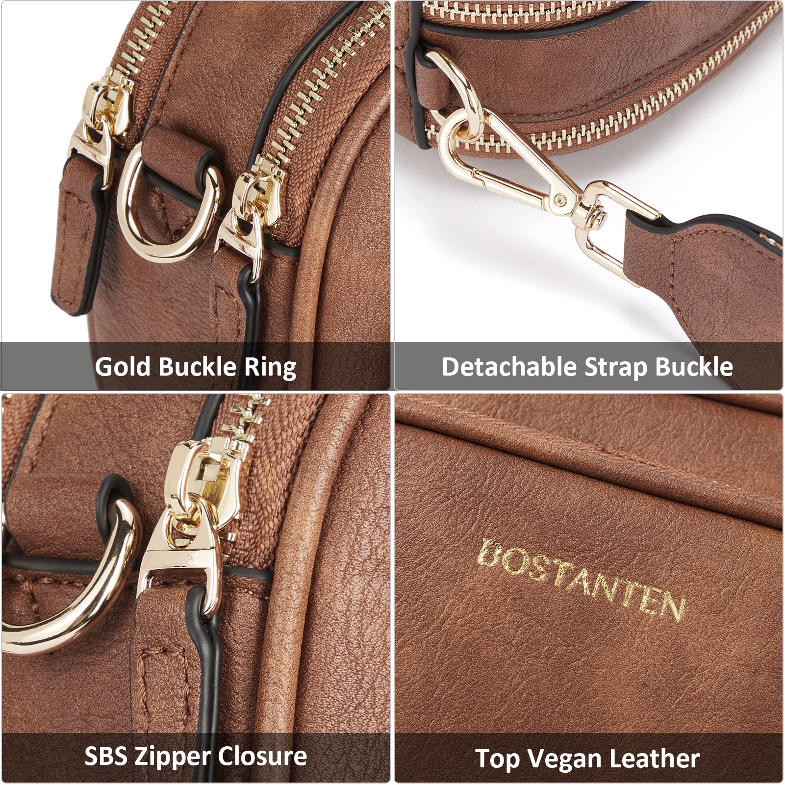 BOSTANTEN Womens Leather Wallets RFID Blocking Large Capacity&Leather Backpack Purse