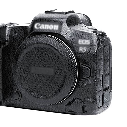 Anti-Scratch Anti-Wear Camera Skin Cover Protector Film for Canon EOS R6 Camera Body Protective Decoration Sticker - Woven Black