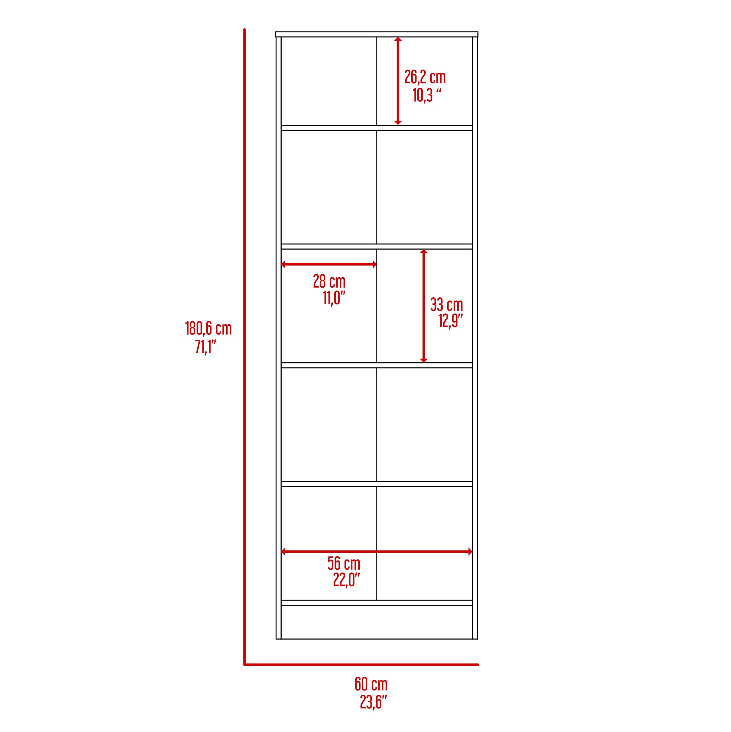 Prohonbec 71" H Modern Pantry Cabinet Cupboard, 5 Shelves, Double Door Cabinet Storage for Kitchen, Dining Room, Laundry or Utility Room (Dark Brown/Black)