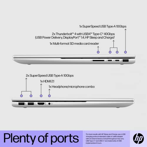 HP Envy Laptop, 17.3“ FHD Touchscreen Display, Intel Core i7-1260P Processor, 32GB RAM, 1TB SSD, Backlit Keyboard, SD Card Reader, HDMI, Wi-Fi 6, Windows 11 Home, Silver