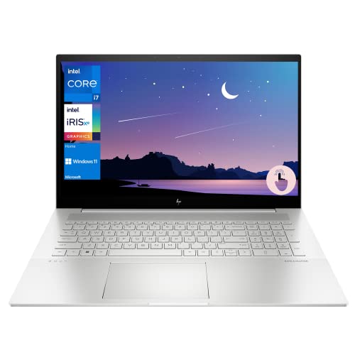 HP Envy Laptop, 17.3“ FHD Touchscreen Display, Intel Core i7-1260P Processor, 32GB RAM, 1TB SSD, Backlit Keyboard, SD Card Reader, HDMI, Wi-Fi 6, Windows 11 Home, Silver