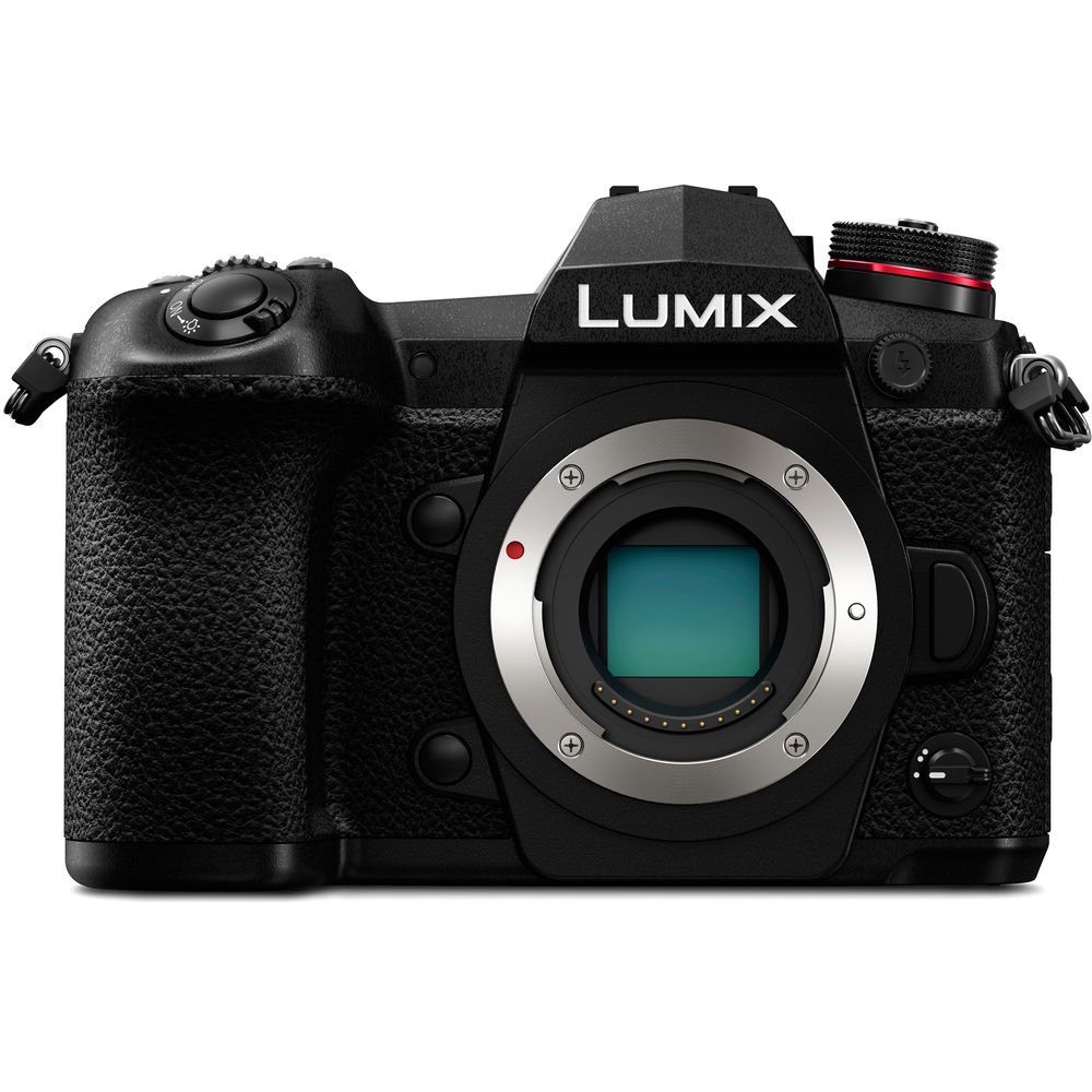 Panasonic DG 50-200mm Lens Lumix DC-G9 Mirrorless Digital Camera (Body Only) (DC-G9KBODY) - Bundle - with LED Video Light + 32GB Memory Card + DMW-BLF19 Battery + Soft Bag + More