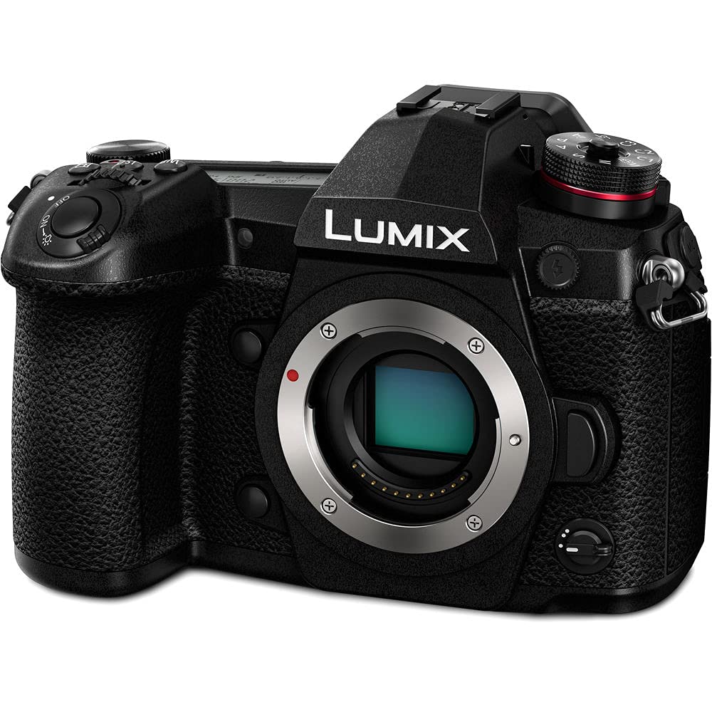 Panasonic DG 50-200mm Lens Lumix DC-G9 Mirrorless Digital Camera (Body Only) (DC-G9KBODY) - Bundle - with LED Video Light + 32GB Memory Card + DMW-BLF19 Battery + Soft Bag + More