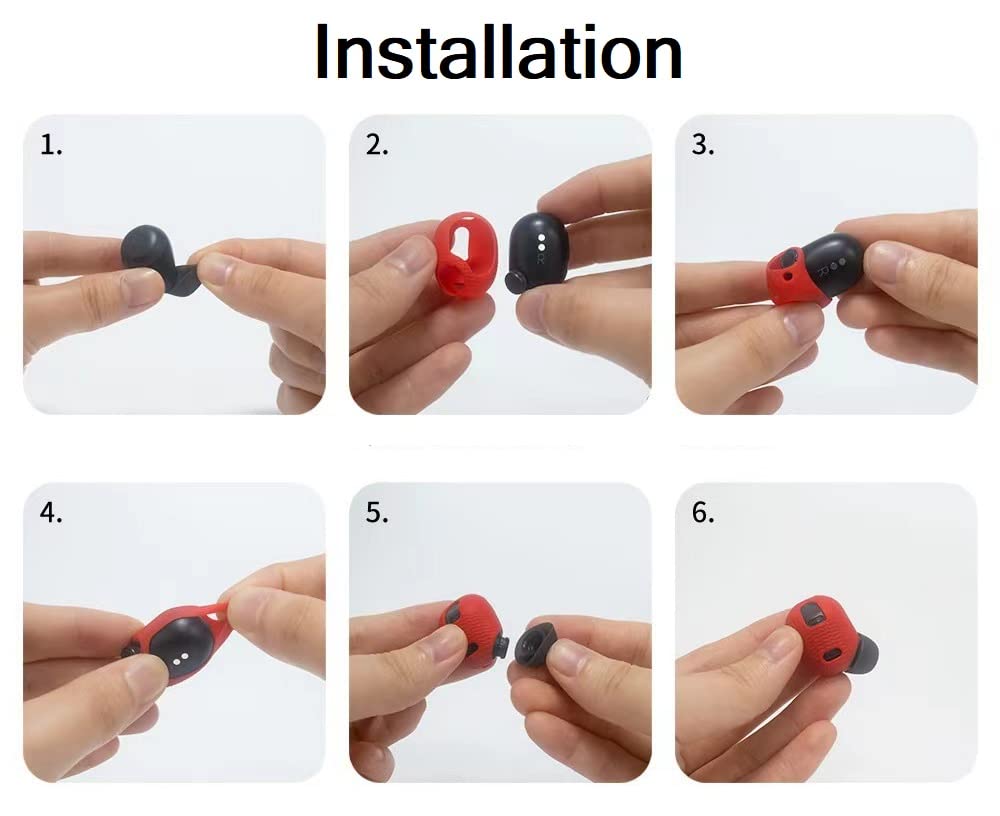 JNSA Compatible with Google Pixel Buds Pro Earbuds Cover Anti-Slip Covers Tips Ear Gels Accessories, Fit in The Charge case, 5 Color 5 Pairs Anti Slip