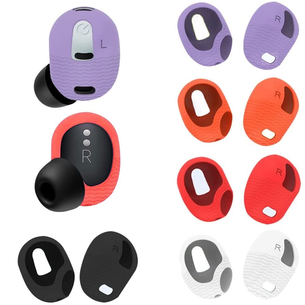 JNSA Compatible with Google Pixel Buds Pro Earbuds Cover Anti-Slip Covers Tips Ear Gels Accessories, Fit in The Charge case, 5 Color 5 Pairs Anti Slip