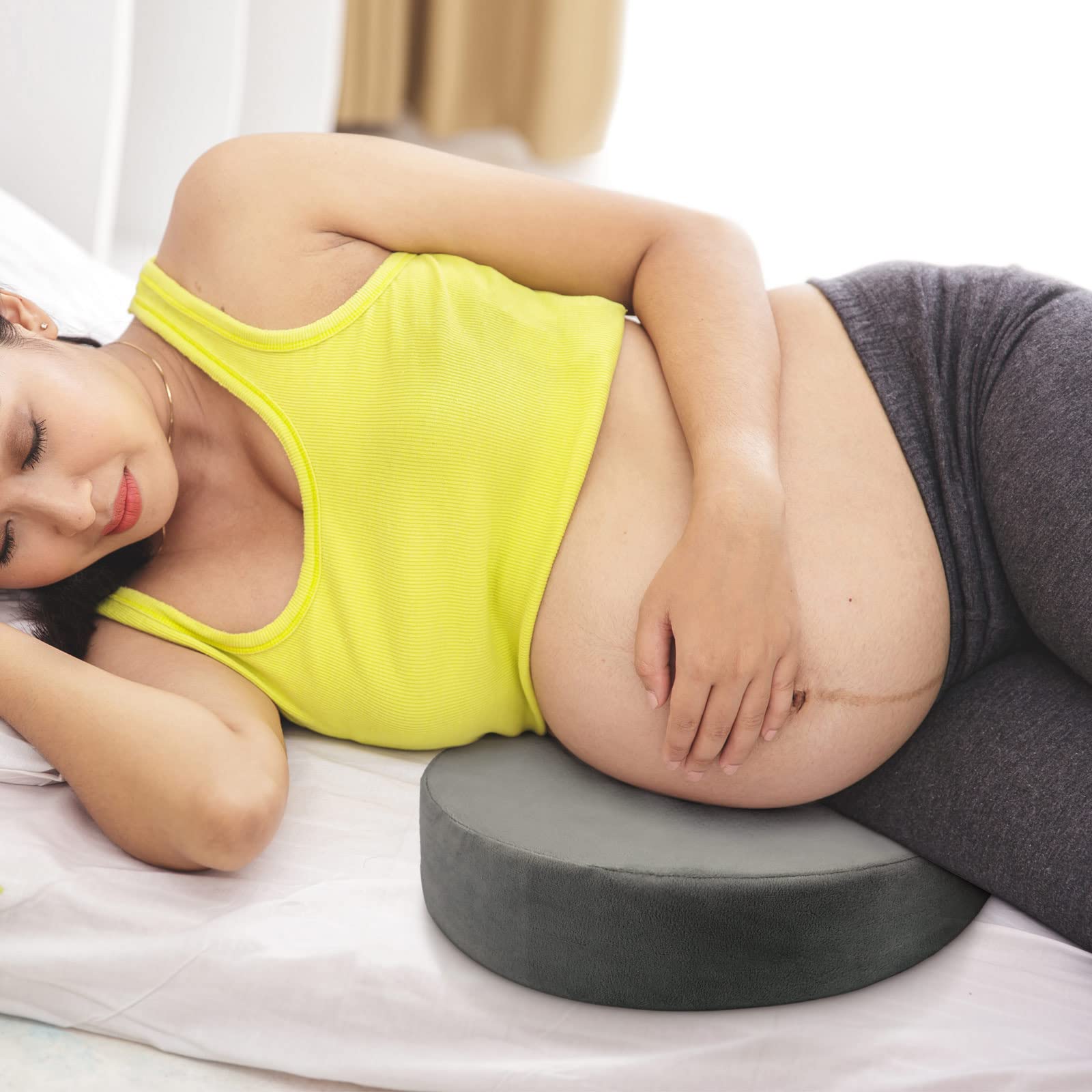 Wesiti 2 Pcs Pregnancy Wedge Pillows for Side Sleeping Small Wedge Pillow Maternity Pillows Belly Pillow for Sleeping Support Body, Legs, Back, Knees Novice Mom Gifts