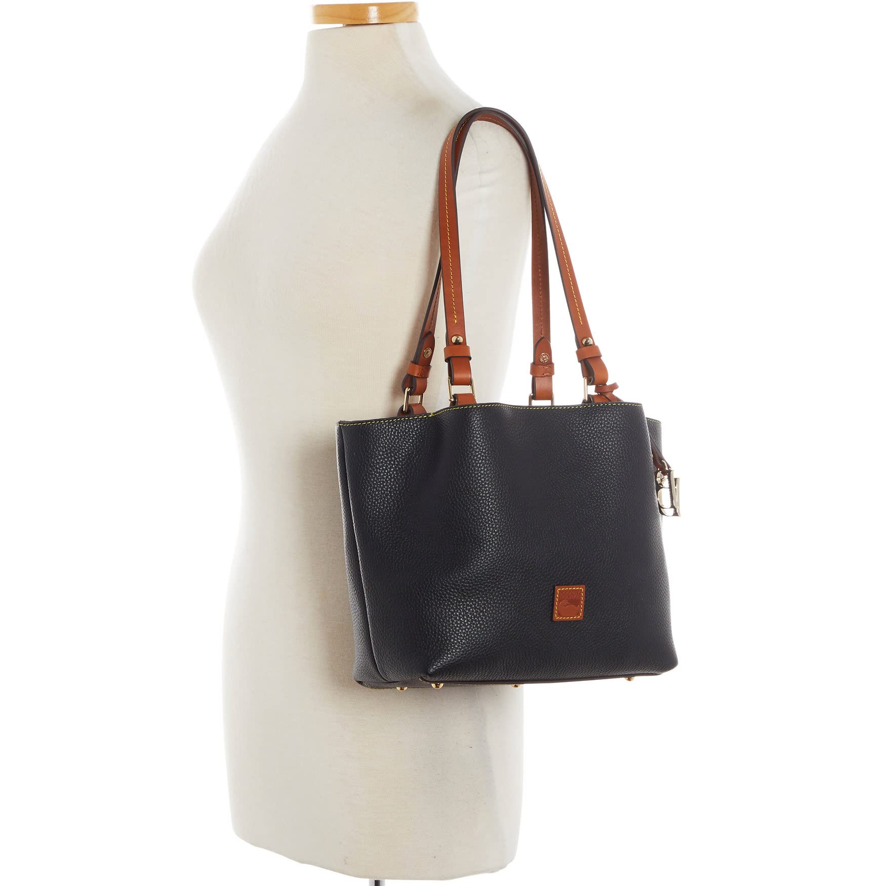 Dooney & Bourke Handbag, Pebble Grain Small Flynn Shoulder Bag - Black