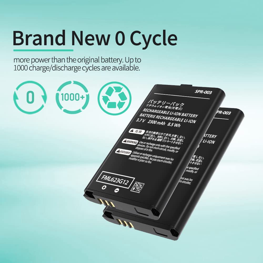 SPR-003 Battery,ππππ° πππ° ππ©π π«πππ Li-ion 0 Cycle battery for Nintendo 3DS XL New 3DS XL LL Game Console,2300mAh high capacity replacement Battery for Nintendo Switch Game Console SPR-003