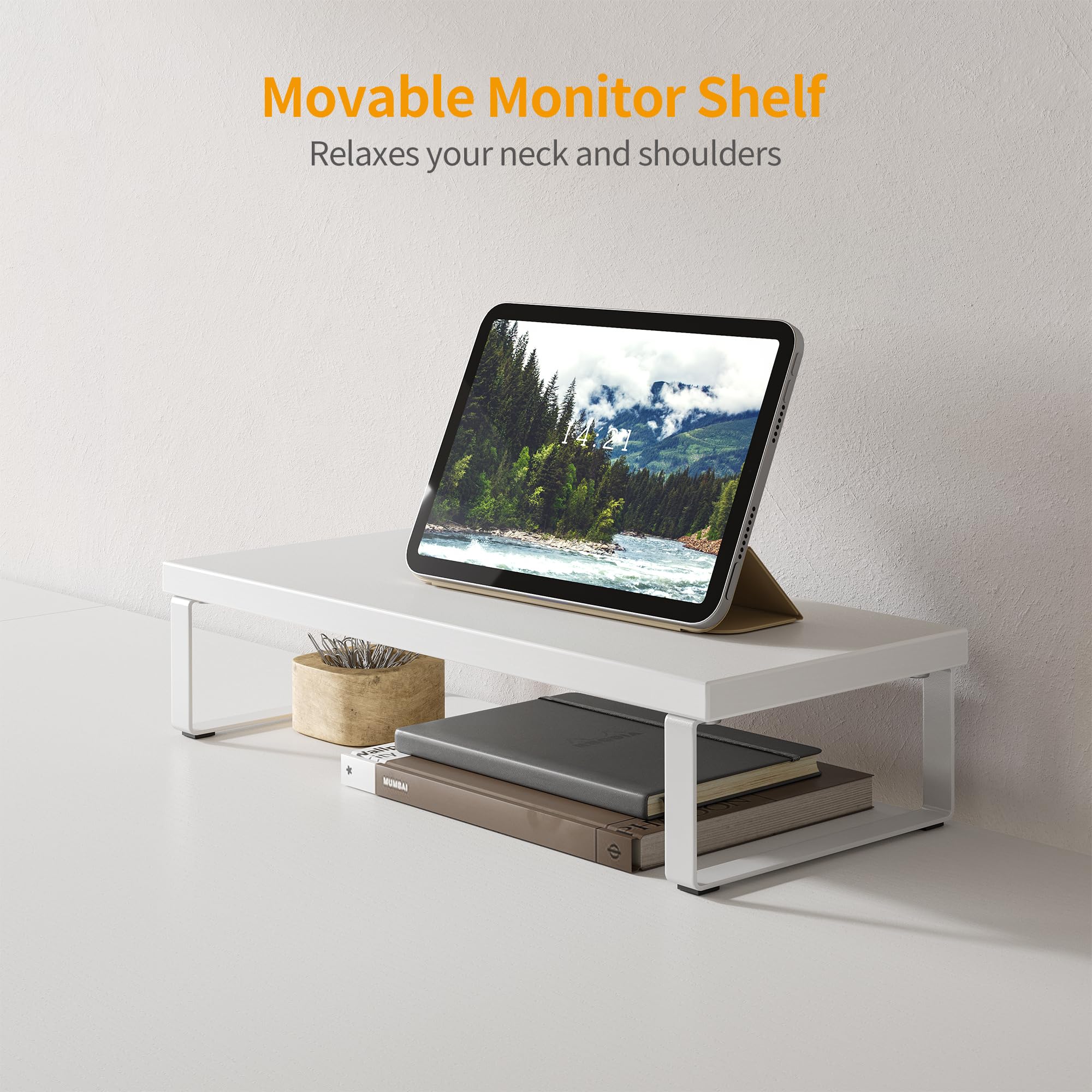 CubiCubi L Shaped Gaming Desk Computer Office Desk, 59 inch Corner Desk with Large Monitor Stand for Home Office Study Writing Workstation, White