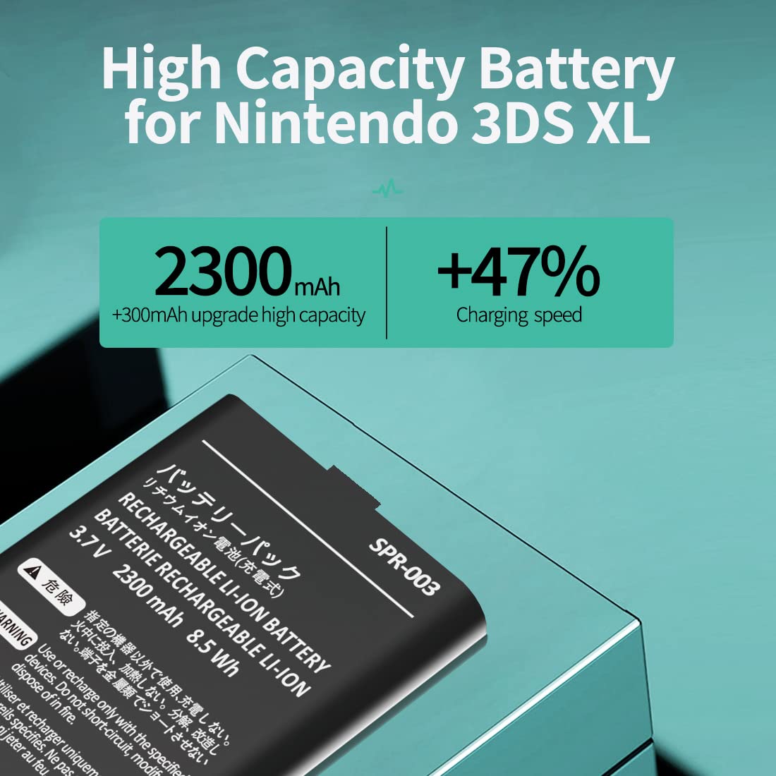 SPR-003 Battery,ππππ° πππ° ππ©π π«πππ Li-ion 0 Cycle battery for Nintendo 3DS XL New 3DS XL LL Game Console,2300mAh high capacity replacement Battery for Nintendo Switch Game Console SPR-003