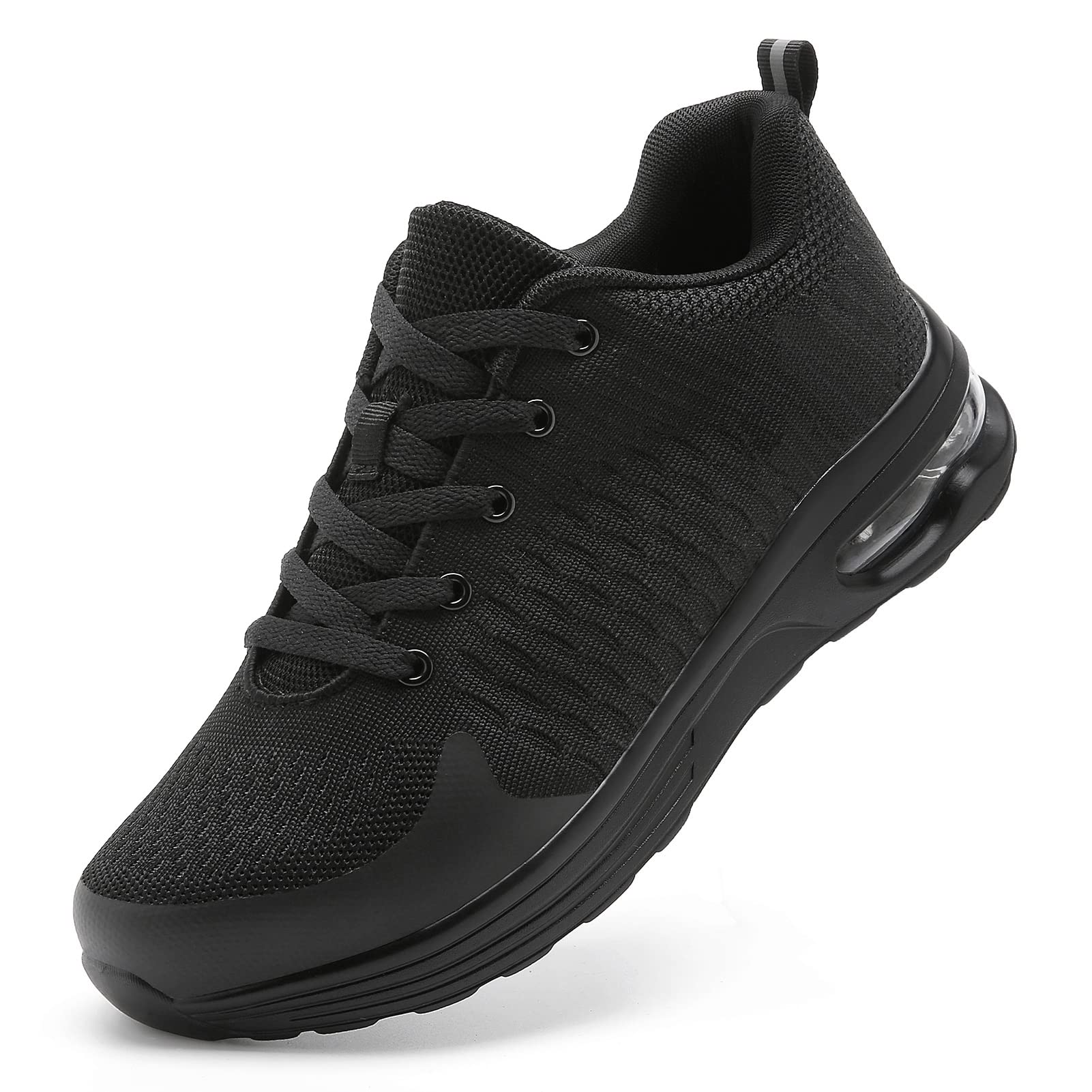 LUPWEE Steel Toe Shoes for Men Slip Resistant Safety Work Shoes Puncture Proof Comfortable Indestructible Sneakers with Specialized Work Insole for Industry Construction Warehouse Black M10.5