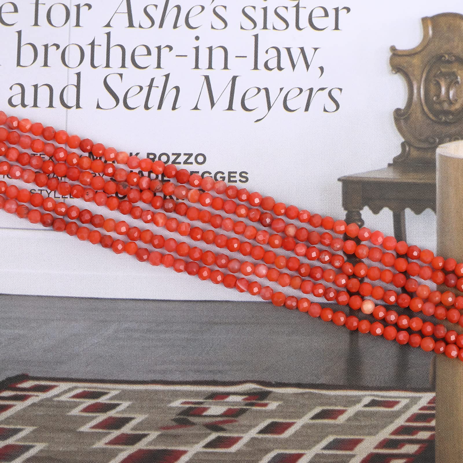 FONNEY 2mm Faceted Natural Stone Beads for Jewelry Making AAA Quality Gemstone Beads Mix Agate Beads 180pcs Micro Laser Cut Round Loose Beads Charms for DIY Jewelry 15.8''Healing Stone Beads