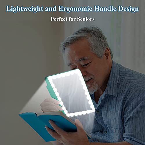 4X Magnifying Glass with 36 Adjustable LED Lights Provide Full-Page Viewing Area Evenly Lit Perfect for Low Vision Person and Seniors (Green)
