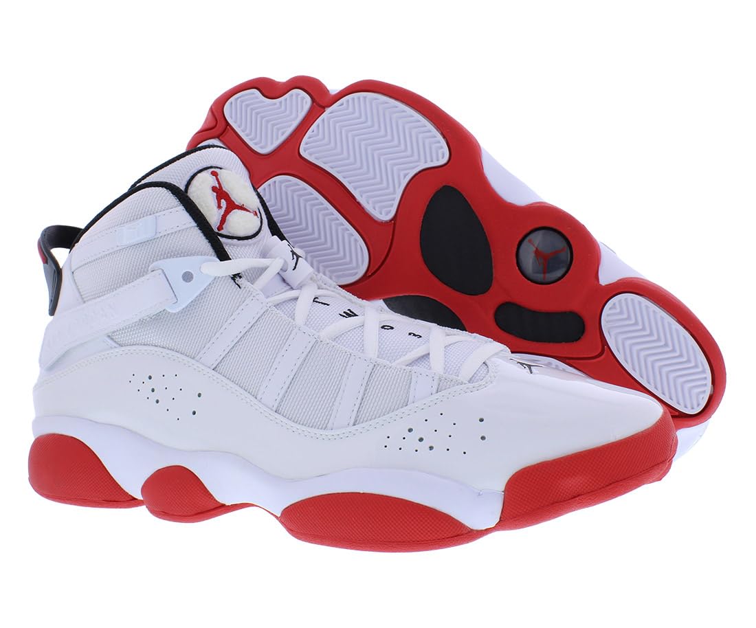 Nike Jordan Men's 6 Rings Basketball Shoes 322992-012 White/University Red 9.5
