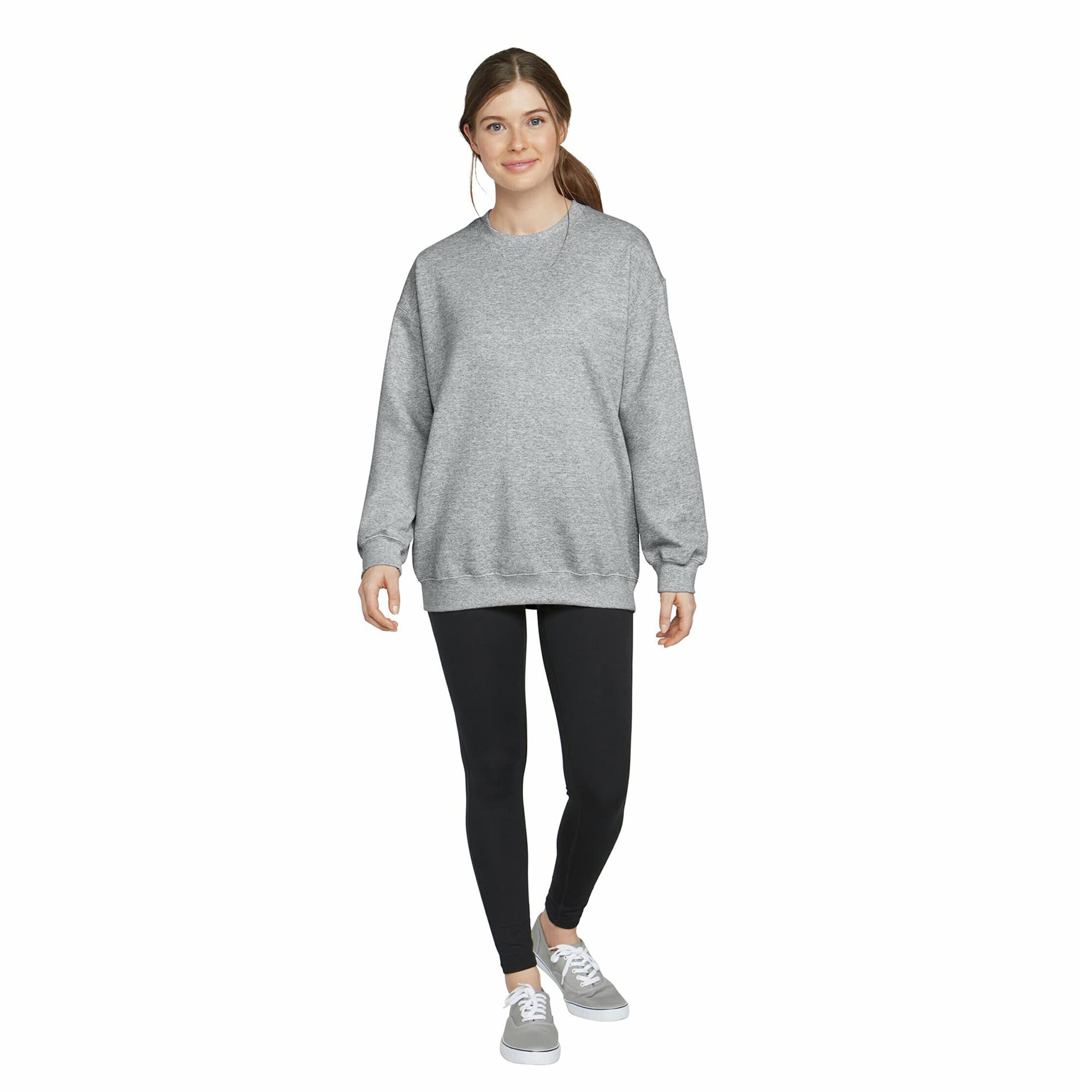 Gildan Softstyle Crewneck Sweatshirt, Style GSF000, Black, Large