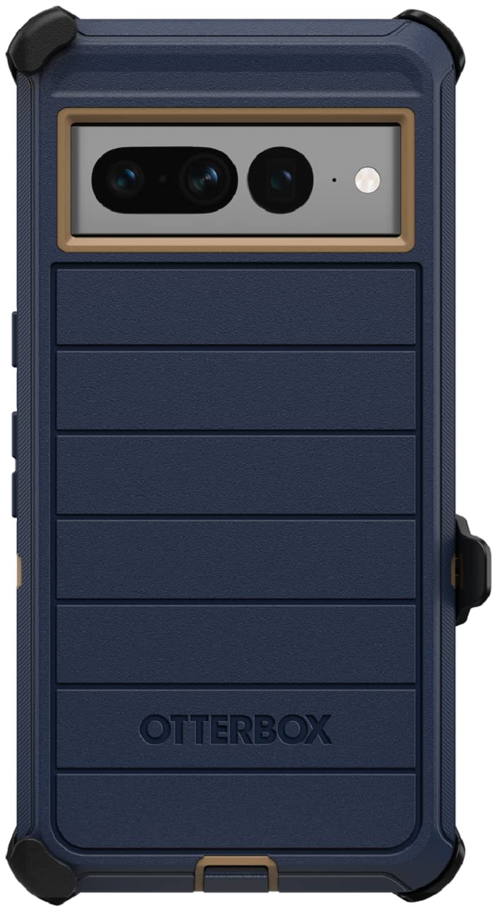 OtterBox Defender Series Case for Google Pixel 7 Pro (Only) - Holster Clip Included - Microbial Defense Protection - Non-Retail Packaging - Blue Suede Shoes