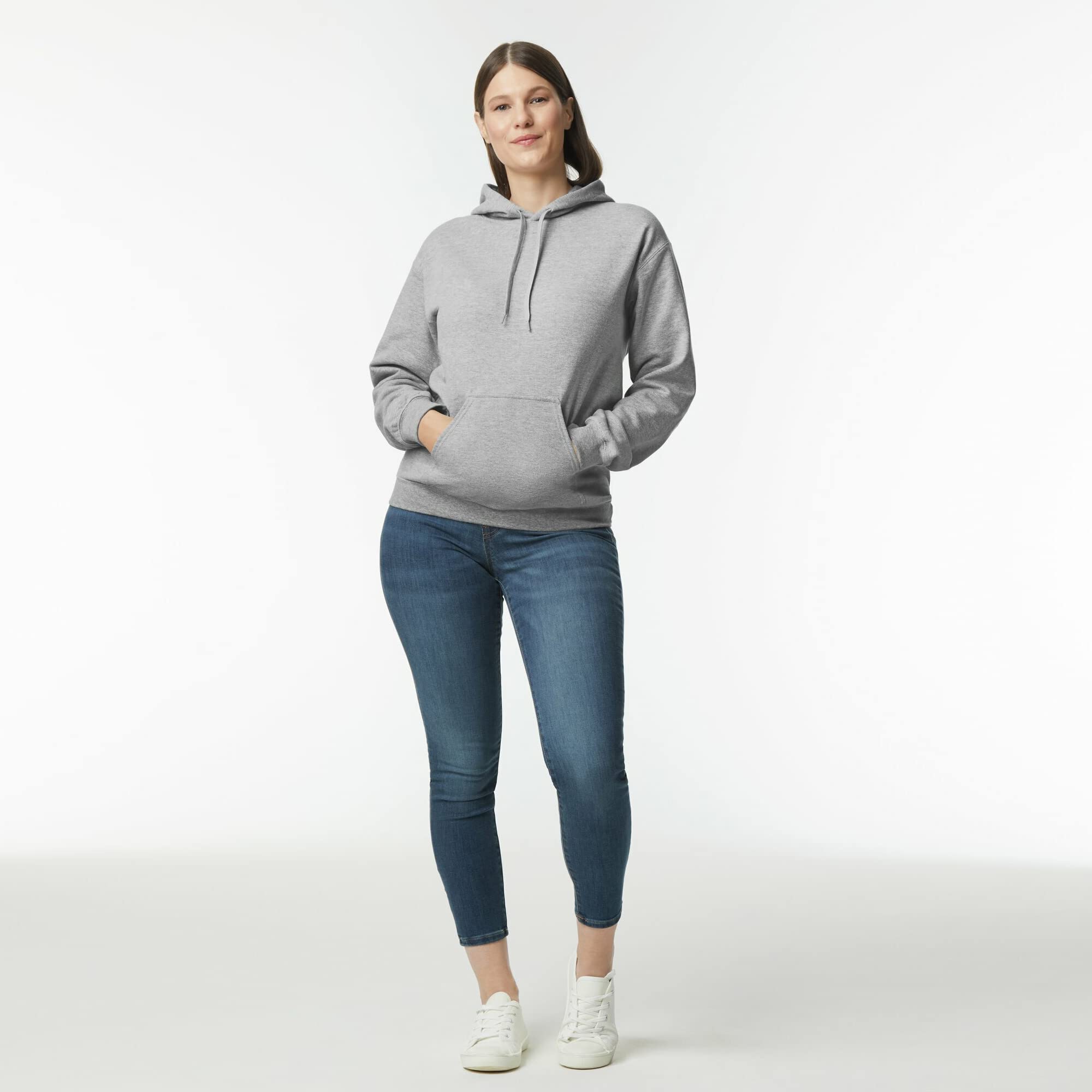 Gildan Adult SoftStyle Hoodie Sweatshirt, Style GSF500, Black, Large
