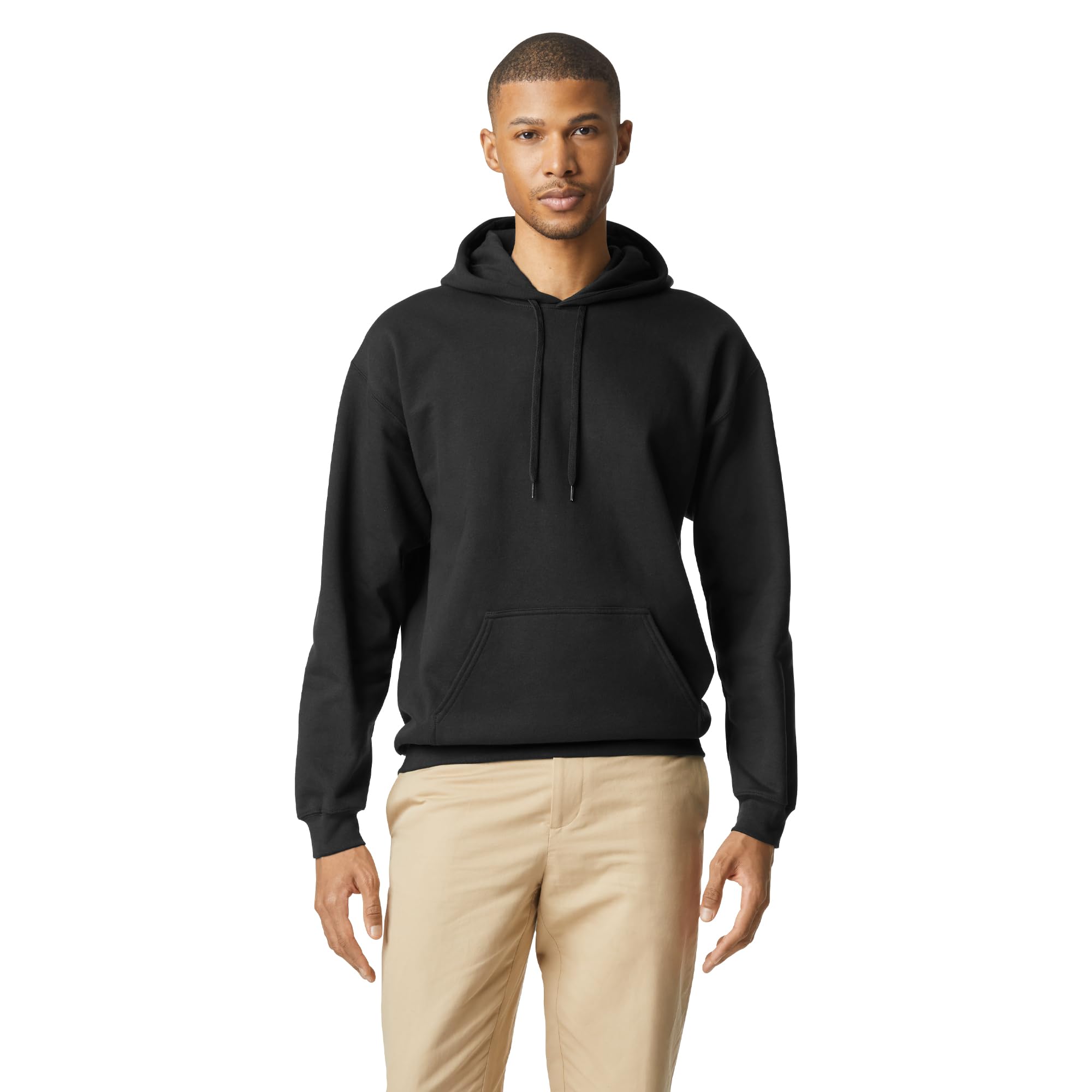 Gildan Adult SoftStyle Hoodie Sweatshirt, Style GSF500, Black, Large