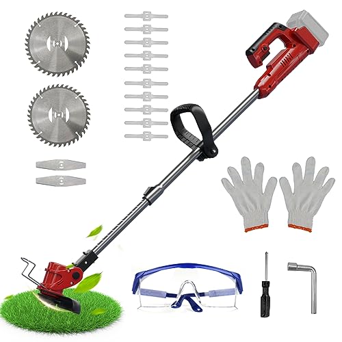 PEDONY Cordless String Trimmer - for Milwaukee 18V Battery Weed Wacker Lawn Trimmer, Adjustable Pole Length, Electric Weed Trimmer Tool for Garden and Yard (Battery Not Included)