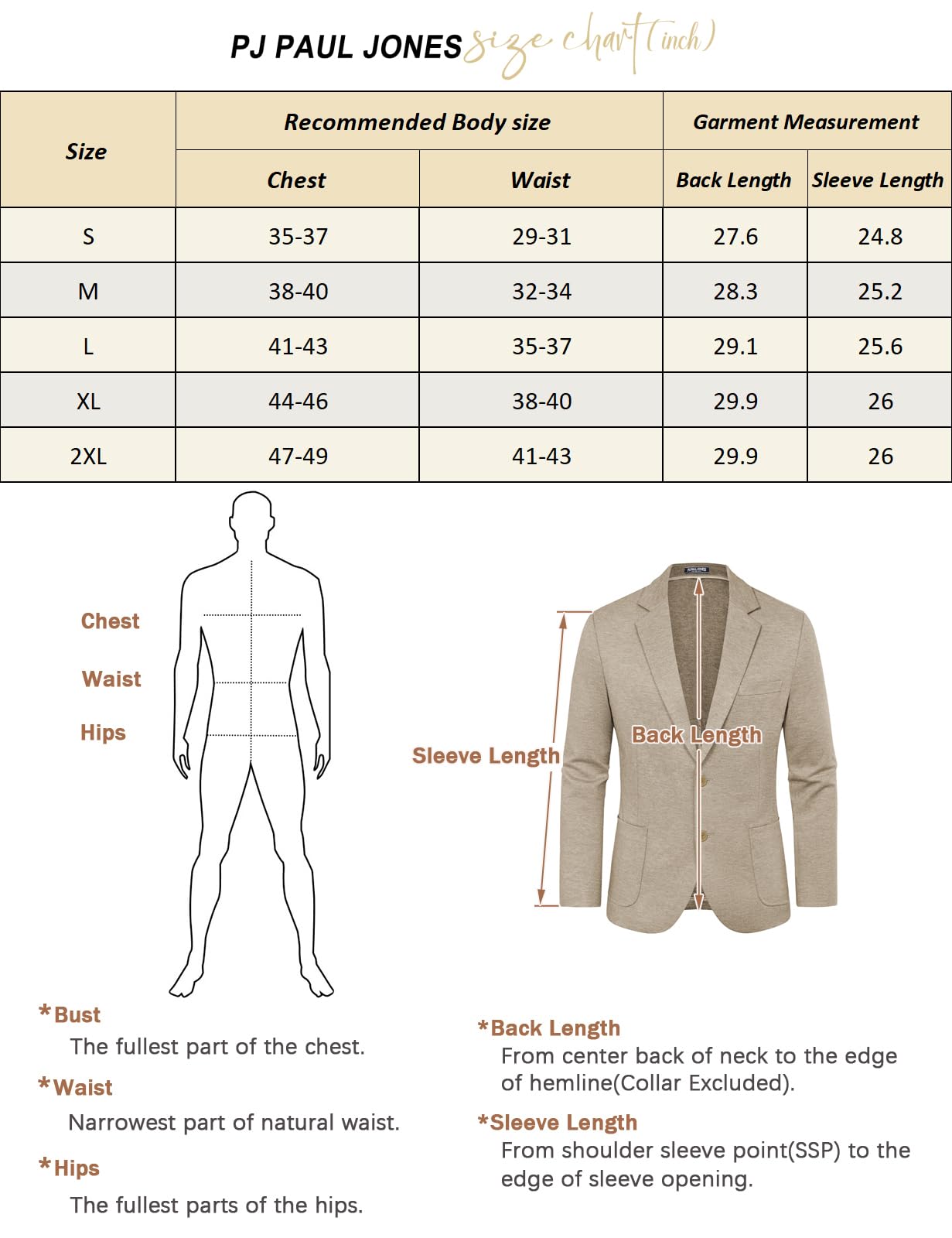 PJ PAUL JONES Blazer for Men Mens Lightweight Suit Jacket Notch Lapel Regular Fit Stretch Knit Sport Coats Navy Blue XL