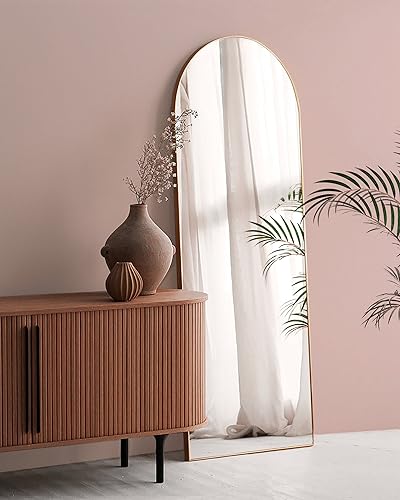 NARCISSUS Full Length Mirror Arched,64"x21",Dressing Mirror,Full Body Mirror Gold