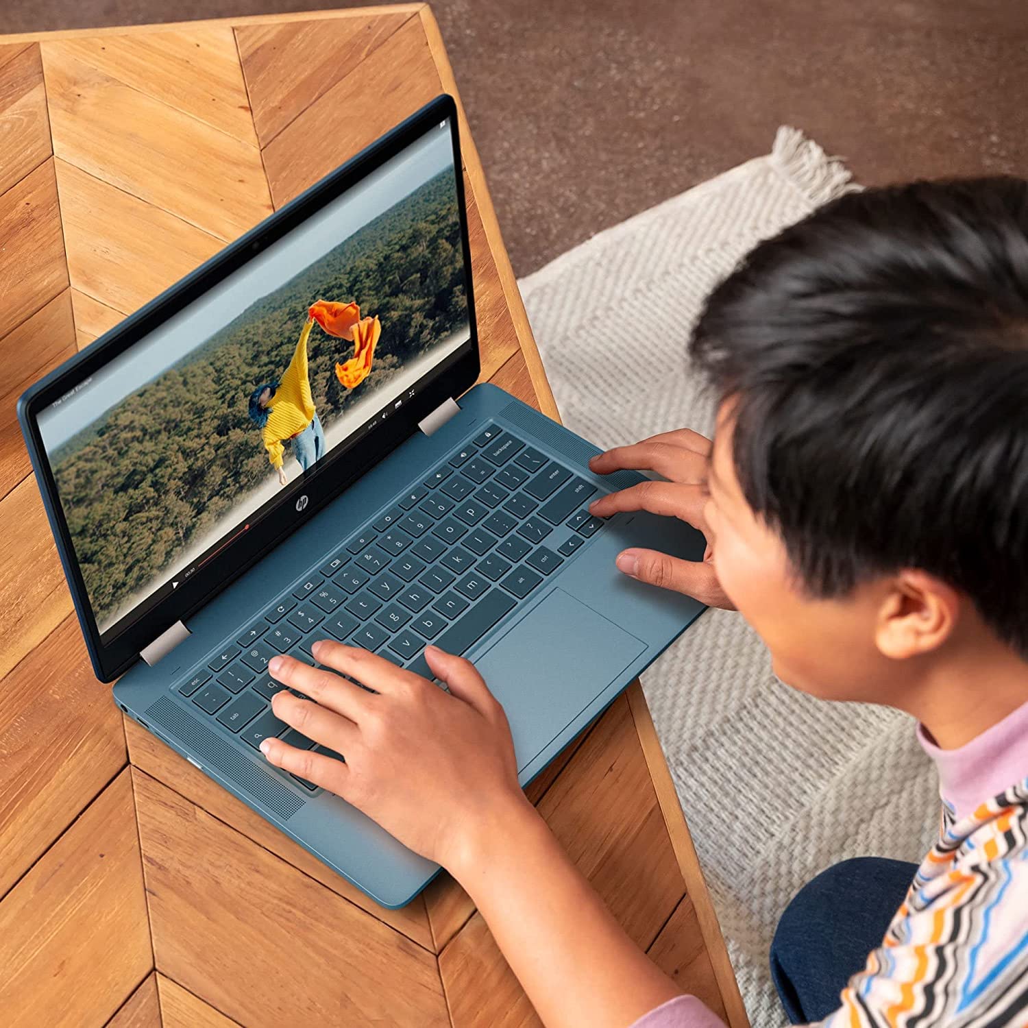 HP Newest Laptop X360 14a Chromebook 14" HD Touchscreen, Intel Quad Core N4120, 4GB DDR4 64GB eMMC WiFi HD Webcam Stereo Speakers Bluetooth 5.0 iSlik Pen Forest Teal (Renewed)