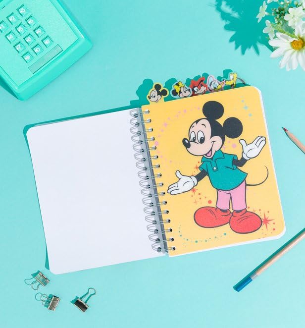 LOUNGEFLY Stationary Disney D100 Mickey and Friends Journal with TABS