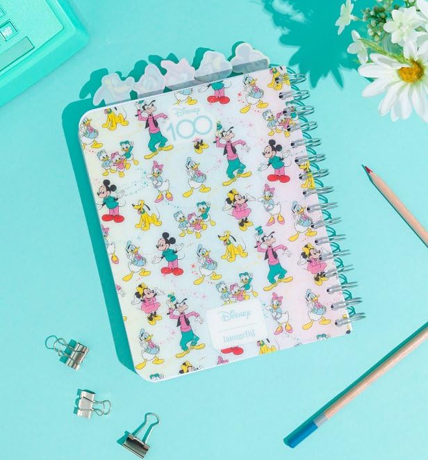 LOUNGEFLY Stationary Disney D100 Mickey and Friends Journal with TABS