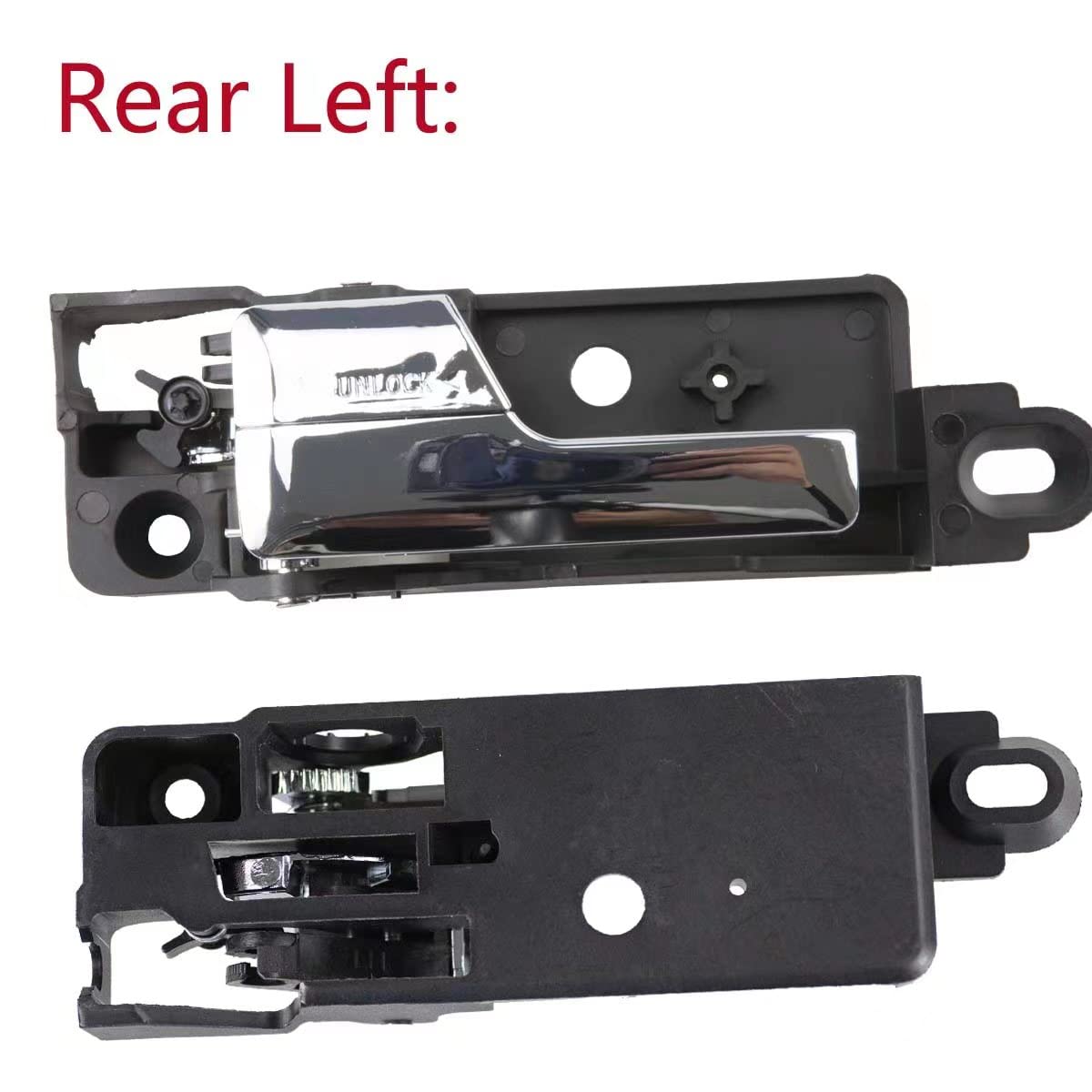 VYANYI Interior Door Handle (4PCS) Compatible with 2006-2012 Ford Fusion 2007-2012 Lincoln MKZ 2006 Lincoln Zephyr 2006-2011 Mercury Milan, for Front Rear Left Right Door