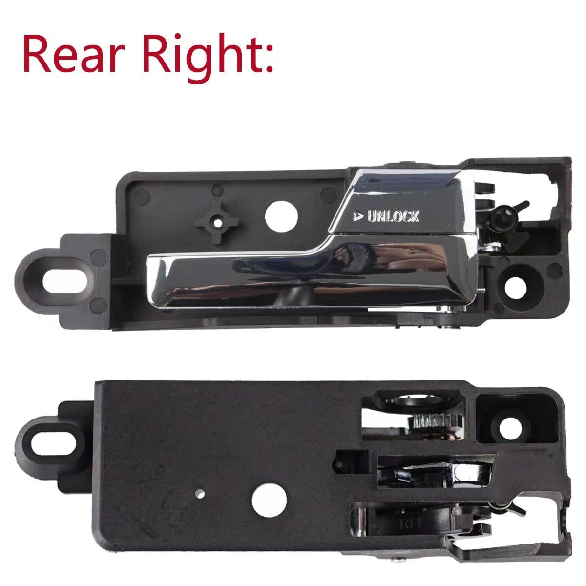 VYANYI Interior Door Handle (4PCS) Compatible with 2006-2012 Ford Fusion 2007-2012 Lincoln MKZ 2006 Lincoln Zephyr 2006-2011 Mercury Milan, for Front Rear Left Right Door