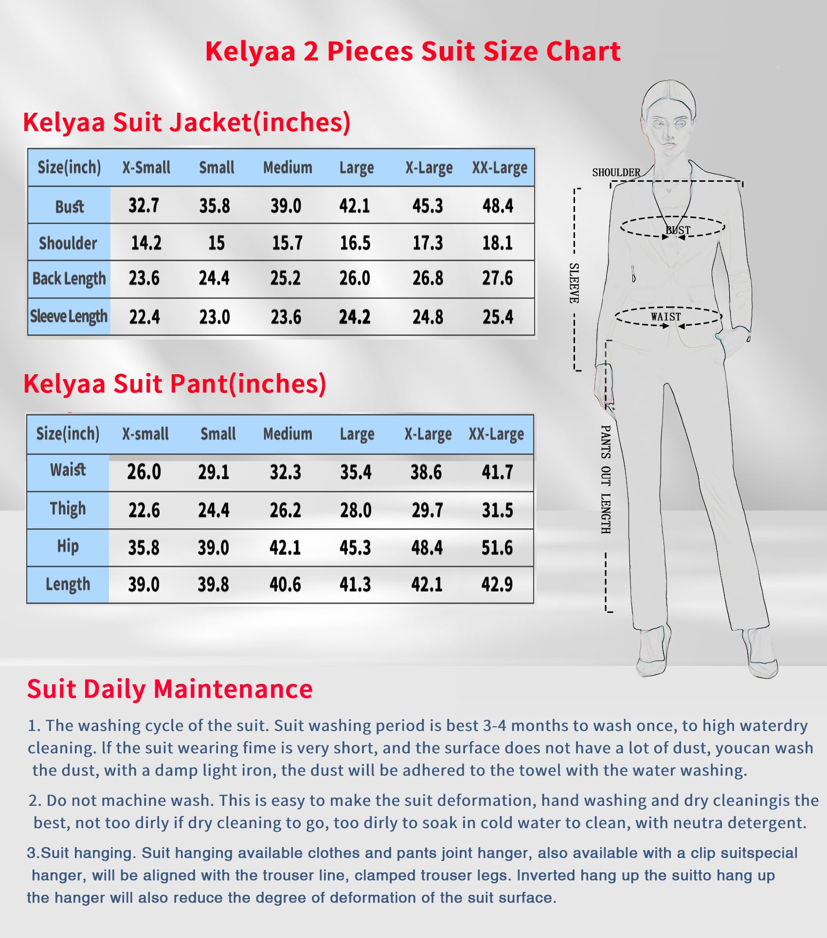 Kelyaa Women's 2 Piece Business Office Suit Lady Peaked Lapel Slim Fit One Button Blazer Jacket and Pants Set Red