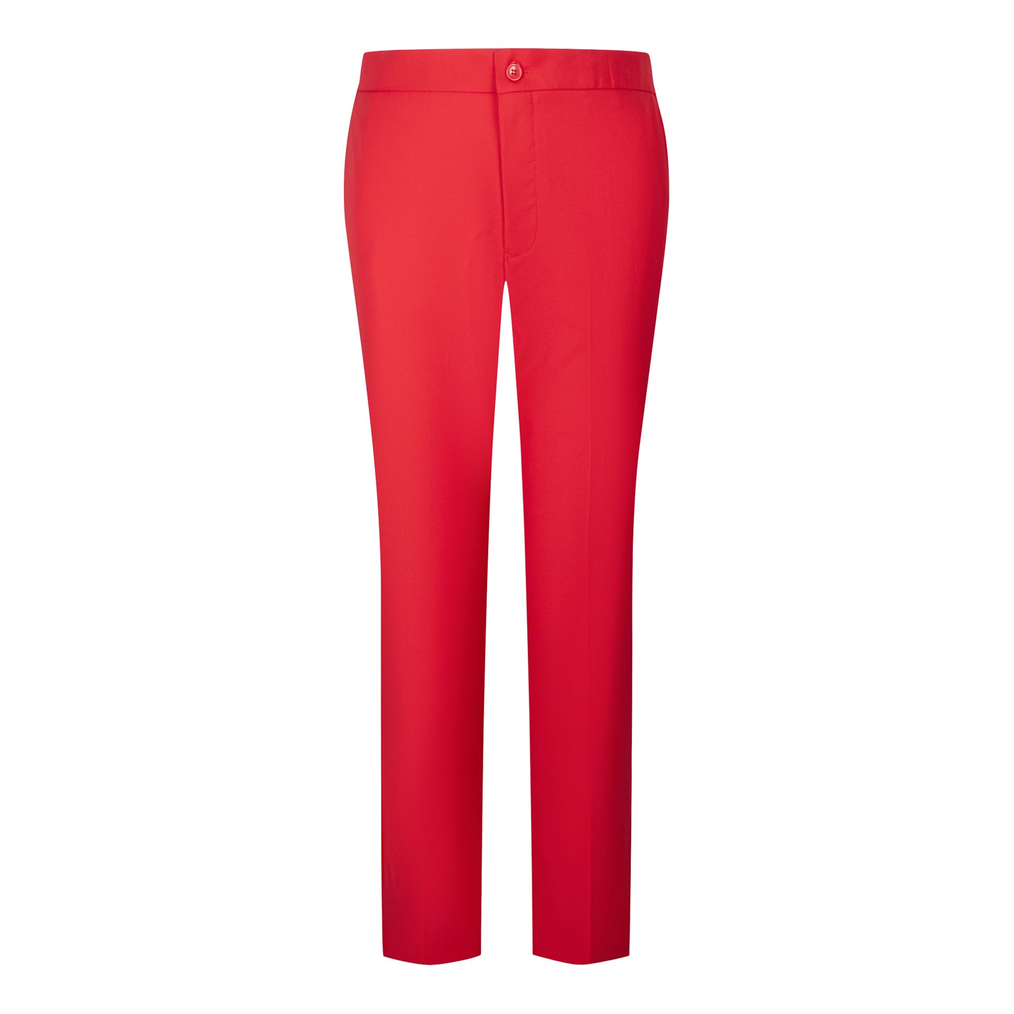 Kelyaa Women's 2 Piece Business Office Suit Lady Peaked Lapel Slim Fit One Button Blazer Jacket and Pants Set Red
