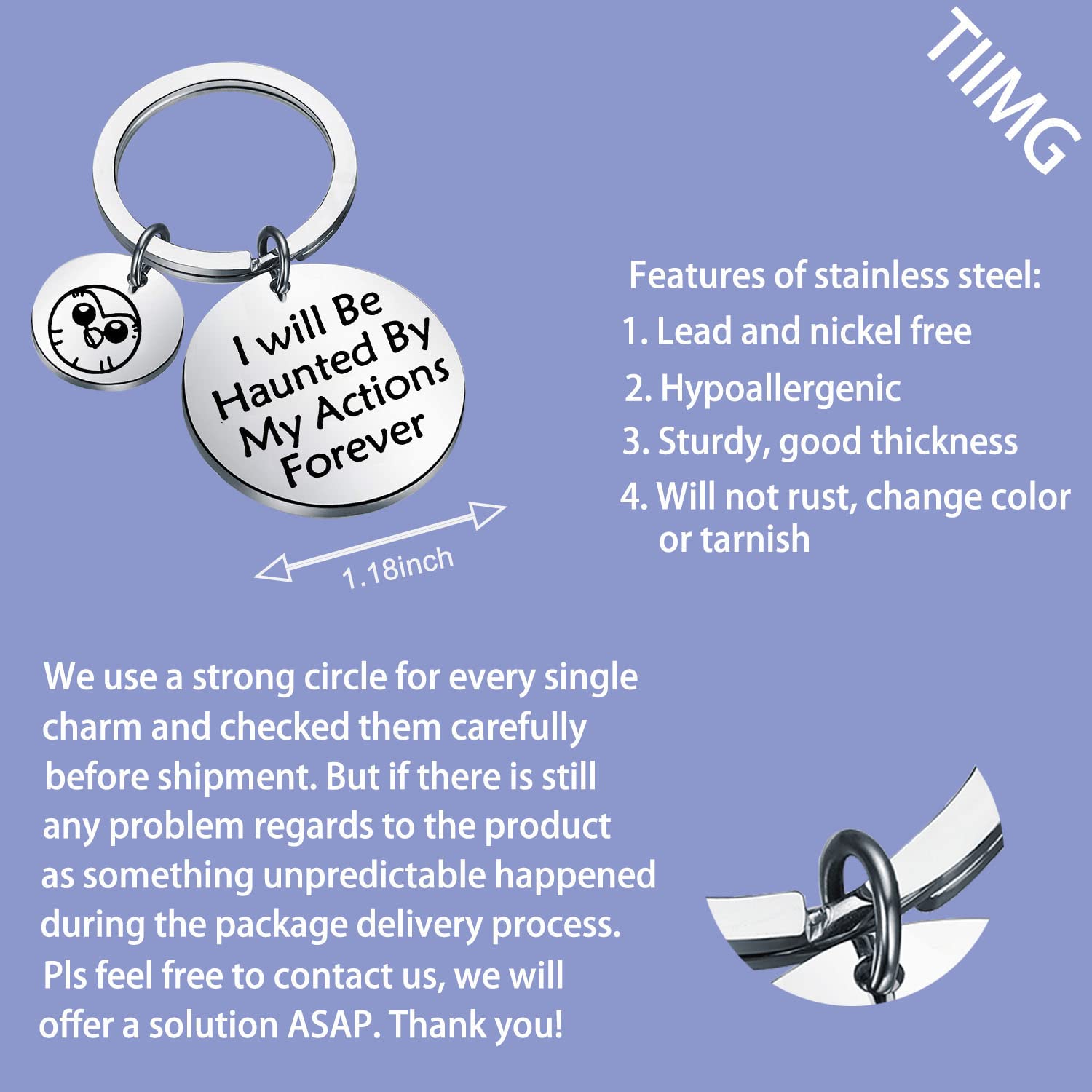 TIIMG Owl Gift House Hooty Fan Gift I will Be Haunted By My Actions Forever Keychain (I will Be Haunted)
