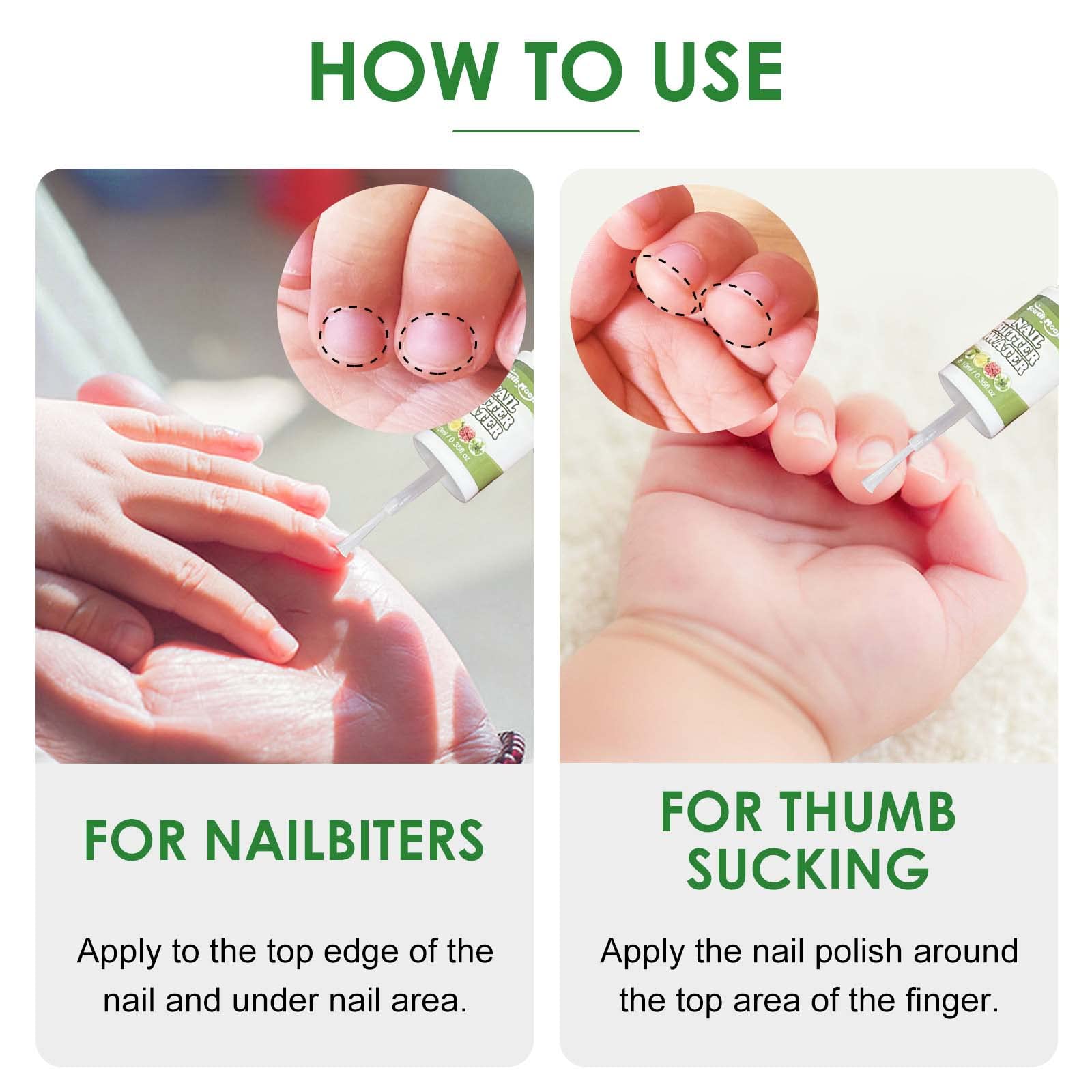 SANQIZ Nail Treatment - Bitter Taste, Safe Natural Plant Extract - 0.35 Fl Oz Drop - Nail-Biting and Thumb-Sucking Deterrent