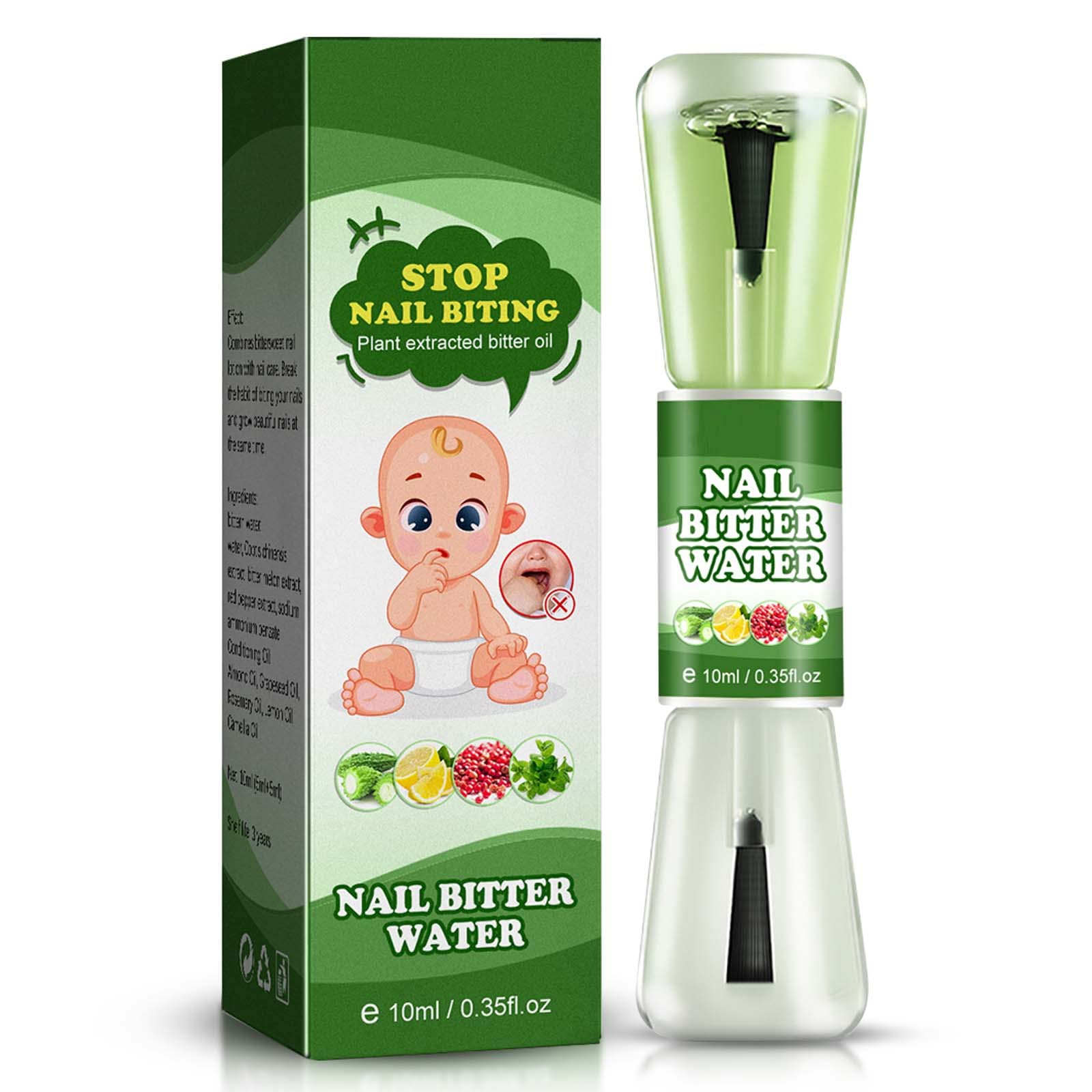 SANQIZ Nail Treatment - Bitter Taste, Safe Natural Plant Extract - 0.35 Fl Oz Drop - Nail-Biting and Thumb-Sucking Deterrent