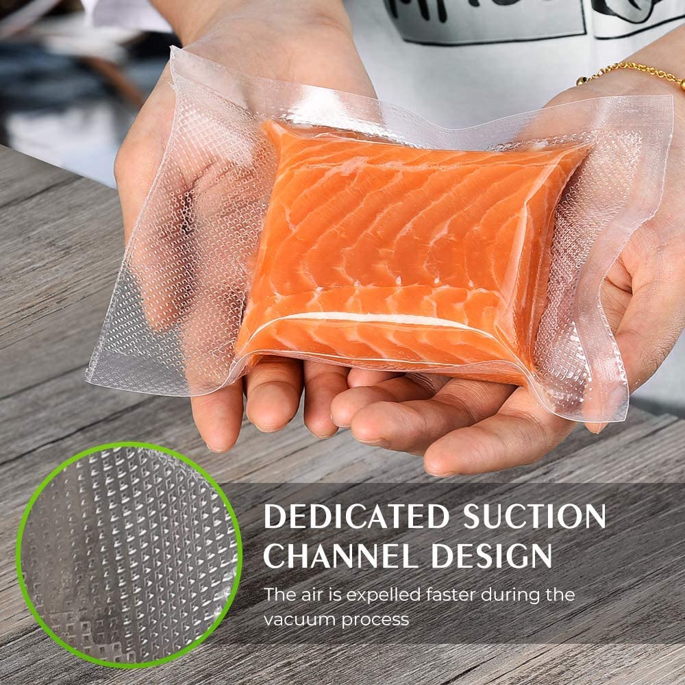 Vacuum Sealer Bags for Food,Food Saver Bags Rolls,11"x50'Rolls 2 Pack,Commercial Grade, Heavy Duty, BPA Free,Great for Vac Storage